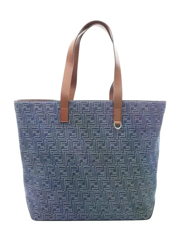 Fendi Jacquard Ff Shopping Tote Bag - Blue