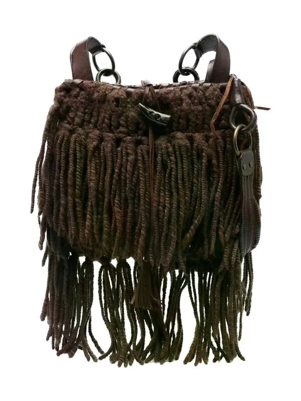 Dolce & Gabbana 2010s Fringe-detailed Crossbody Bag - Brown