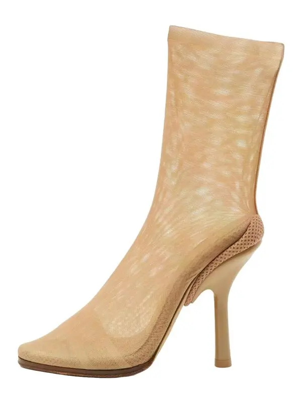 Burberry 110mm Mesh Ankle Boots - Neutrals