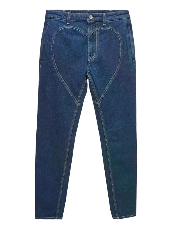 Burberry Heart-shaped Seam Detail Jeans - Blue