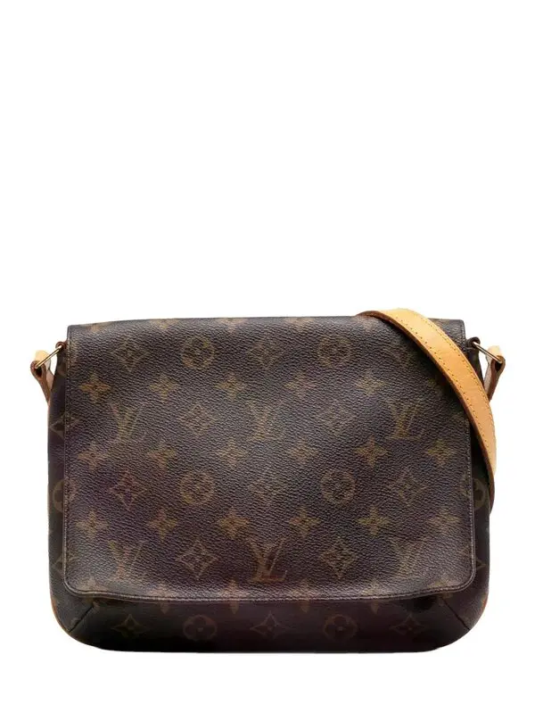 LOUIS VUITTON 2000 Monogram Musette Tango Short Strap Shoulder Bag - Brown