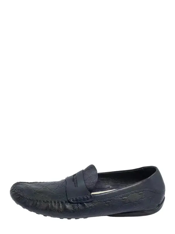 Gucci Classic Gg-debossed Loafers - Blue