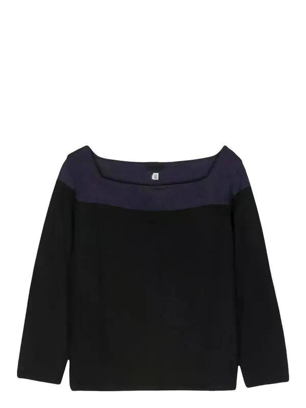 Versace 2000s Colour-block Jumper - Black