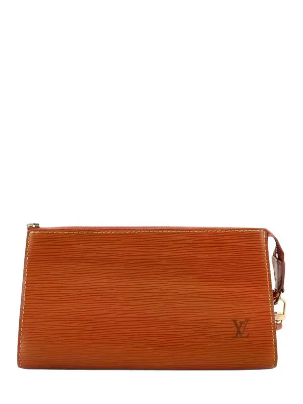 LOUIS VUITTON Pochette Accessoires Epi Leather Clutch Bag - Brown