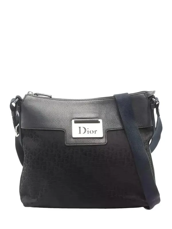 Dior Trotter Monogram Shoulder Bag - Black