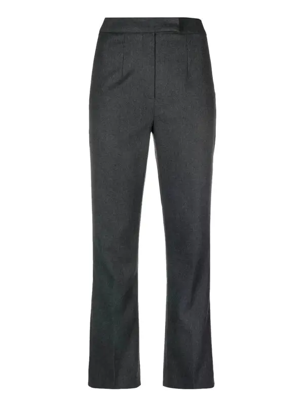 John Galliano 1990s Straight-leg Wool Trousers - Grey