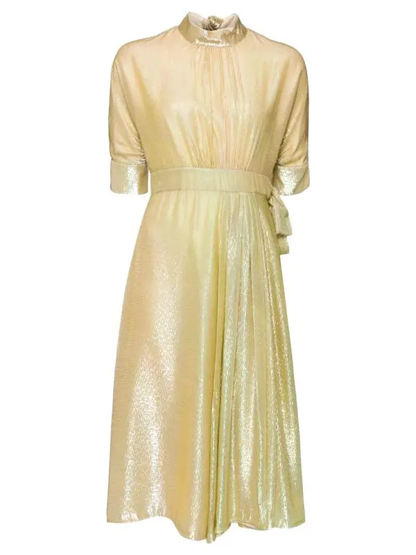 Prada Mid-length Shiny Dress - Gold