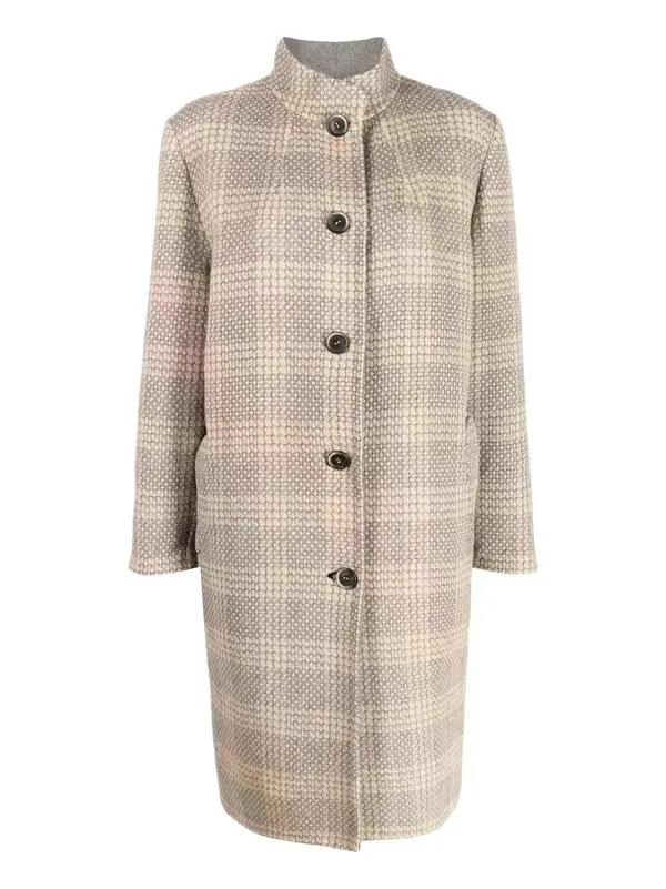 A.N.G.E.L.O. VINTAGE CULT 1960s Checkered Knee-length Coat - Neutrals