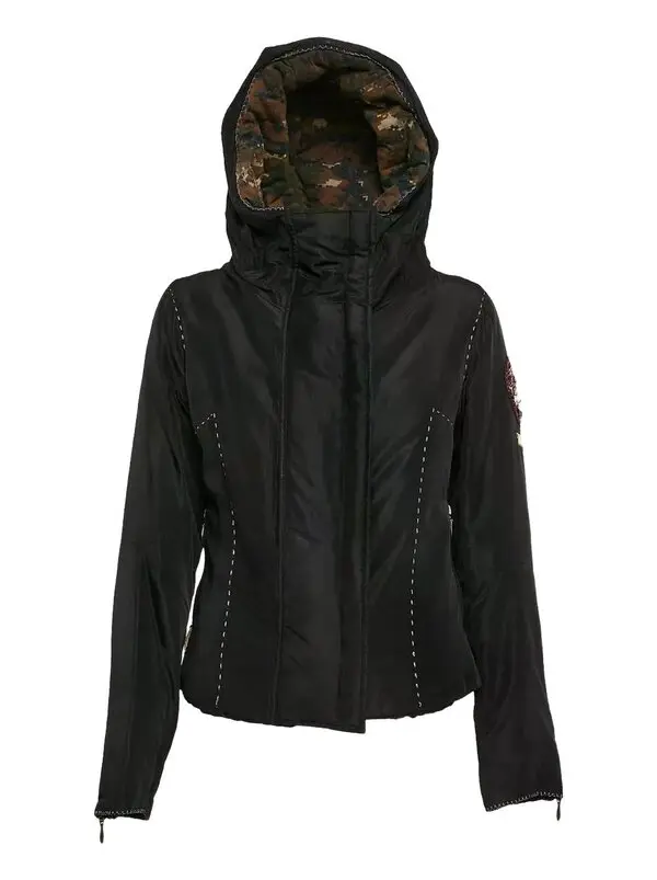 Calvin Klein Embellished Hooded Jacket - Black