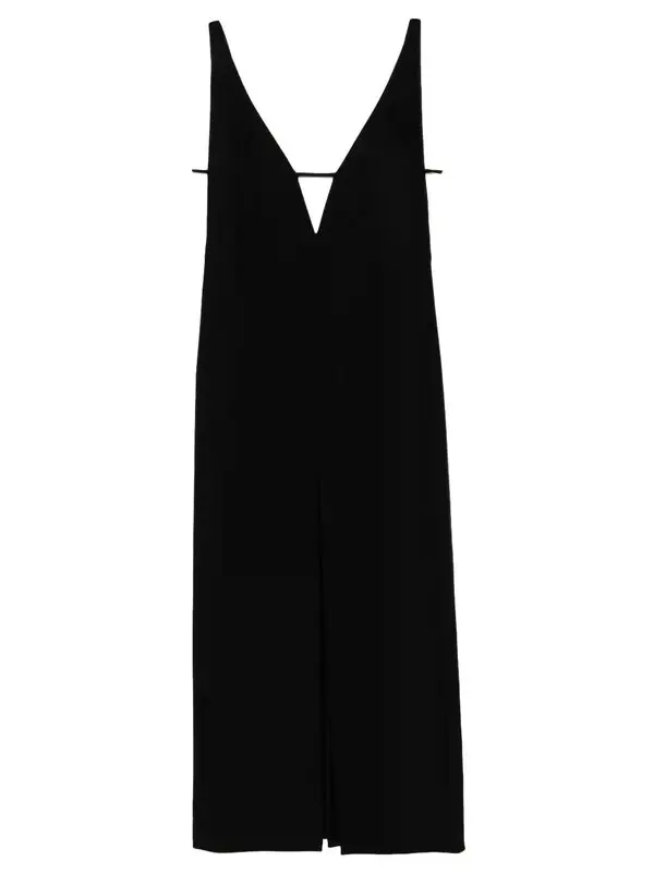 THE ROW V-neck Slip Dress - Black