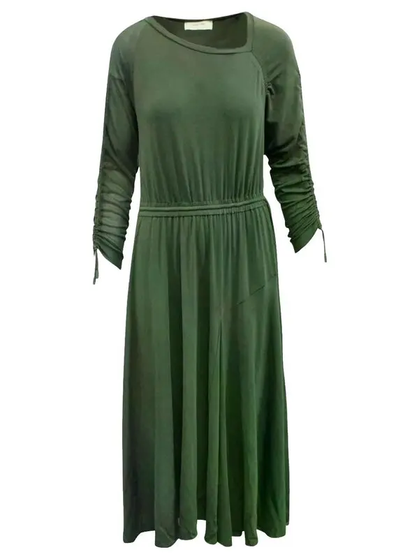 Sportmax Ruched-sleeve Midi Dress - Green