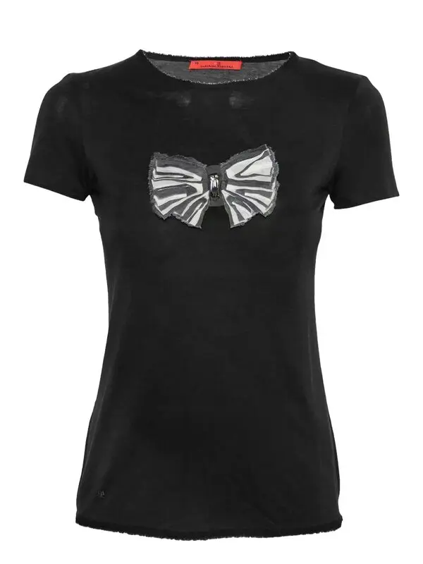 Carolina Herrera Bow-applique T-shirt - Black