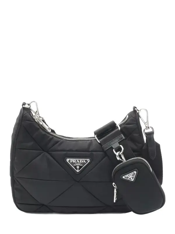 Prada Tessuto Quilted Shoulder Bag - Black