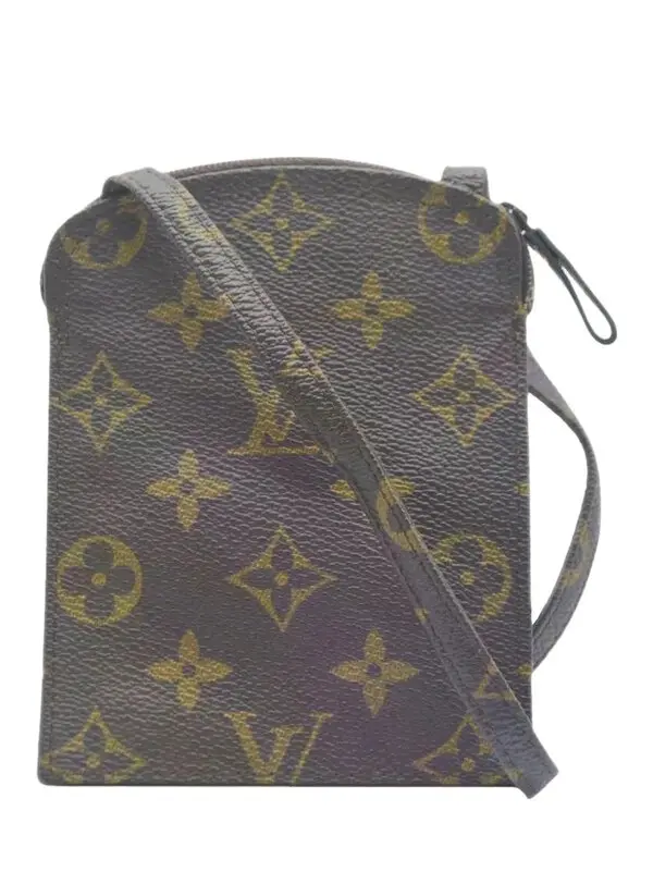 LOUIS VUITTON 1988 Monogram Pochette Secret Crossbody Bag - Brown