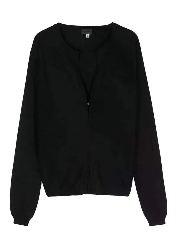 Versace 2000s Knitted Cashmere Cardigan - Black