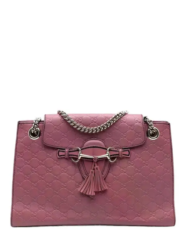 Gucci Large Sissima Emily Shoulder Bag - Pink