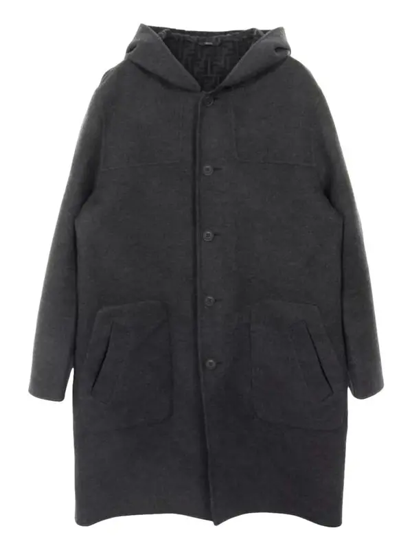 Fendi Reversible Hooded Coat - Grey