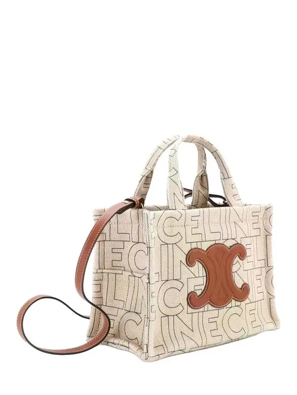 Celine Cabas Thais Triomphe Printed Canvas Tote Bag - Neutrals