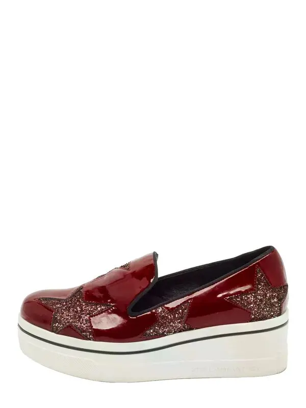 Stella McCartney Star-patch Platform Loafers - Red