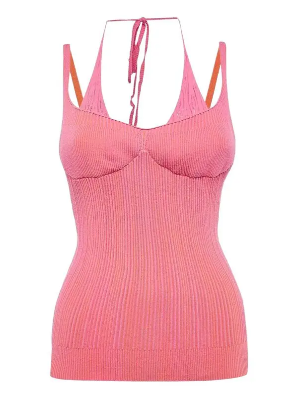 Jacquemus La Maille Valensole Tank Top - Pink