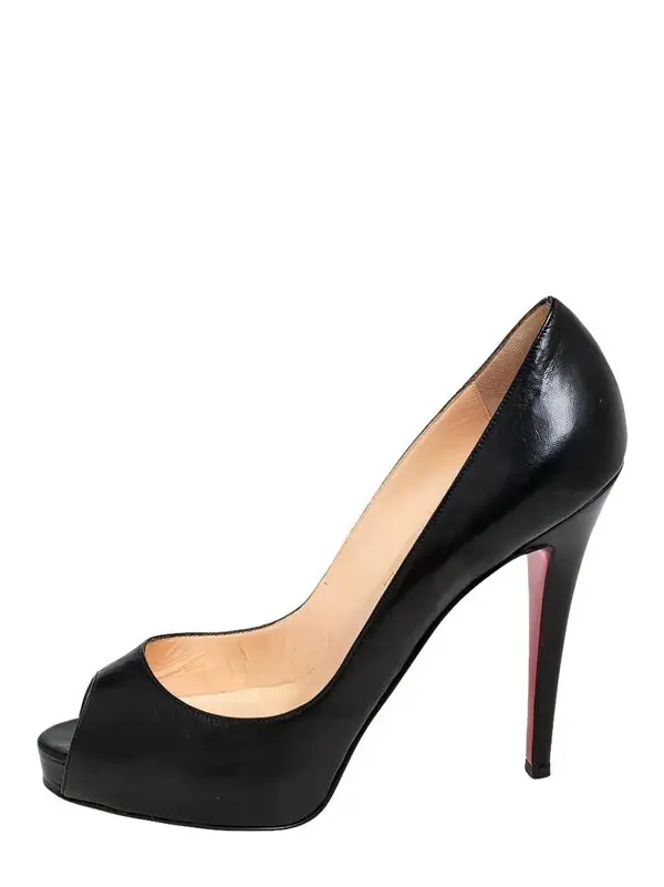 CHRISTIAN LOUBOUTIN 120mm Prive Leather Peep-toe Pumps - Black