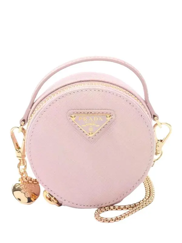 Prada Saffiano Mini Pouch Bag - Pink