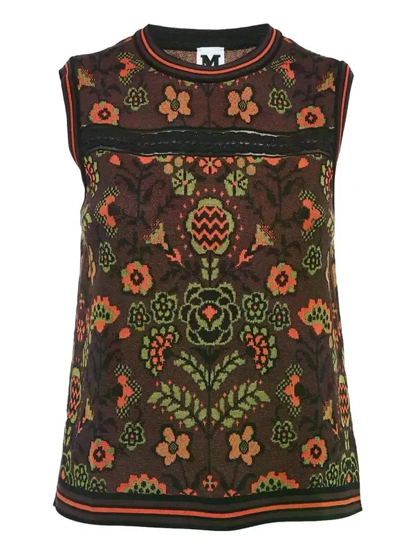 Missoni Floral-intarsia Tank Top - Red