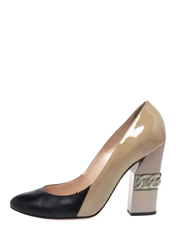 Casadei 95mm Color-block Pumps - Neutrals