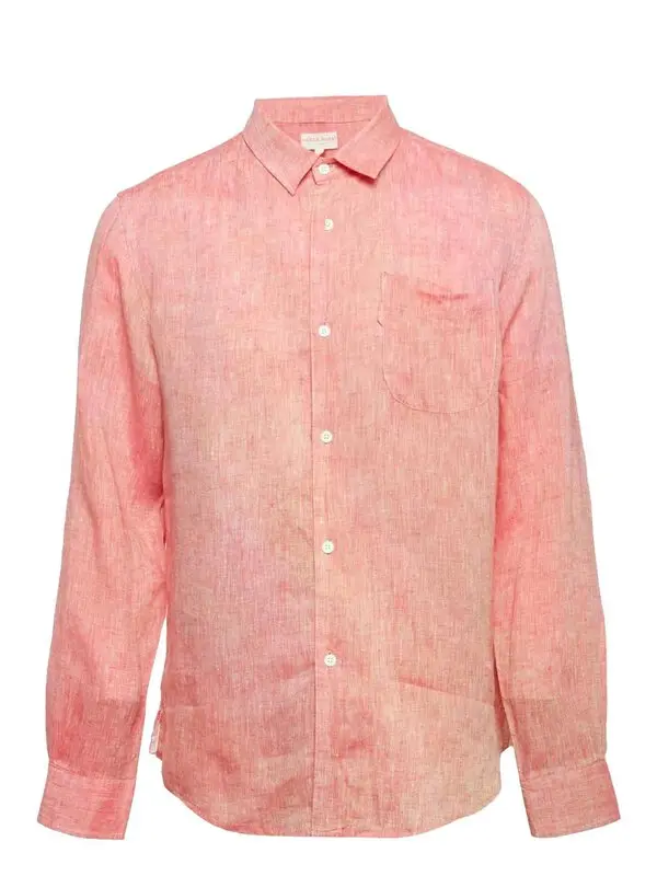 Derek Rose Linen Shirt - Pink
