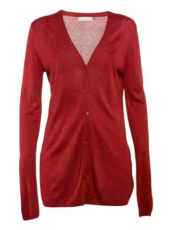 Max Mara Knitted Cardigan - Red