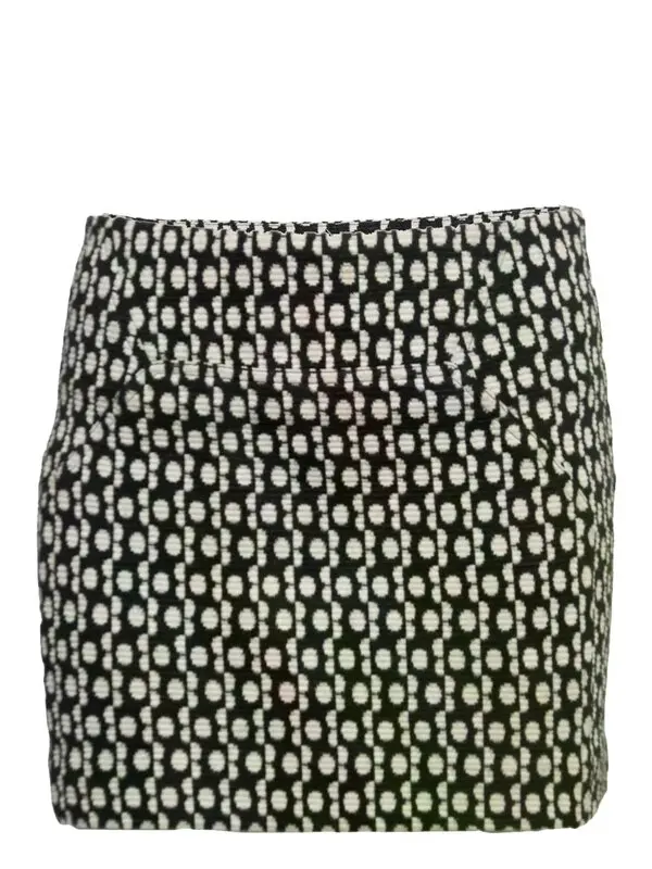 Diane Von Furstenberg Vintage Jacquard Mini Skirt - Black