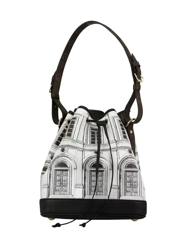 LOUIS VUITTON Noé Illustration-print Bucket Bag - White