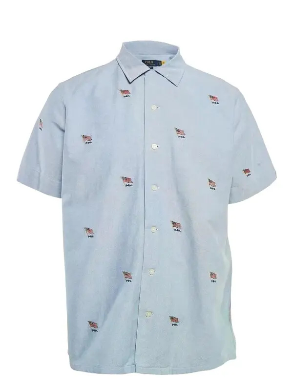 Polo Ralph Lauren 2024 Flag-embroidery Shirt - Blue
