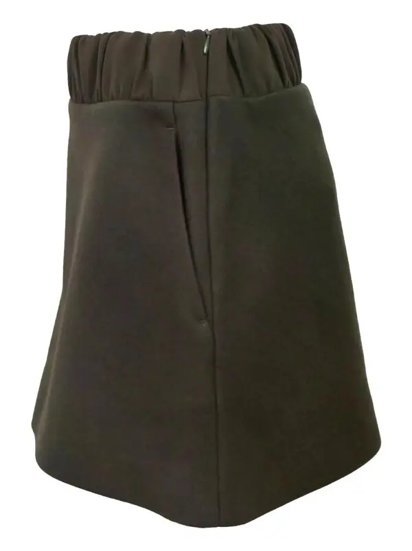 Neil Barrett Gartered-waist A-line Mini Skirt - Green