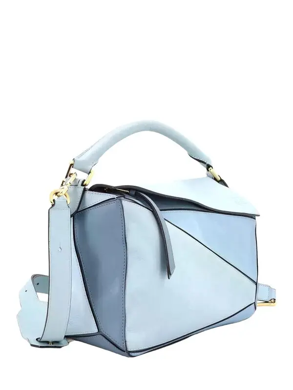 Loewe Puzzle Bag Leather Medium Shoulder Bag - Blue