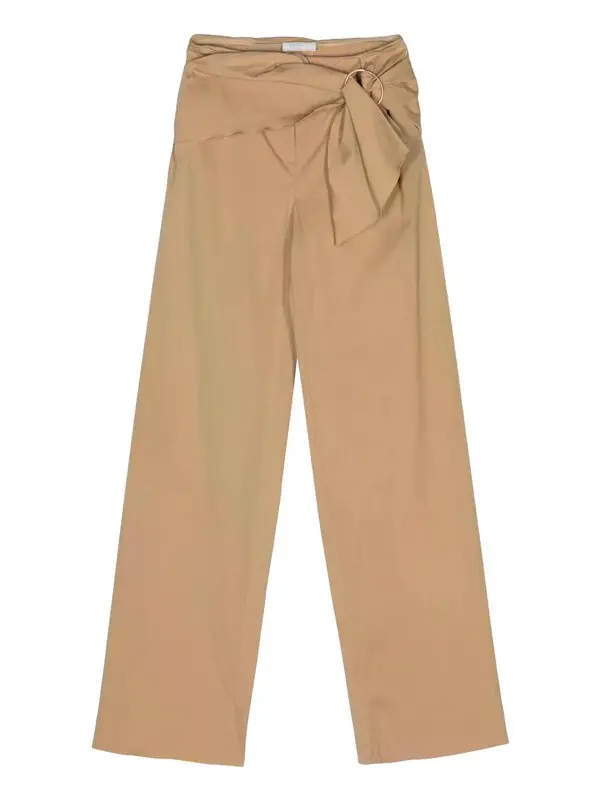 Prada 1990s Belted Straight-leg Trousers - Neutrals