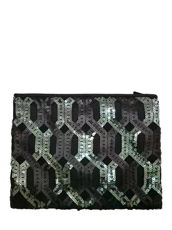 Miu Miu Sequinned Clutch Bag - Black