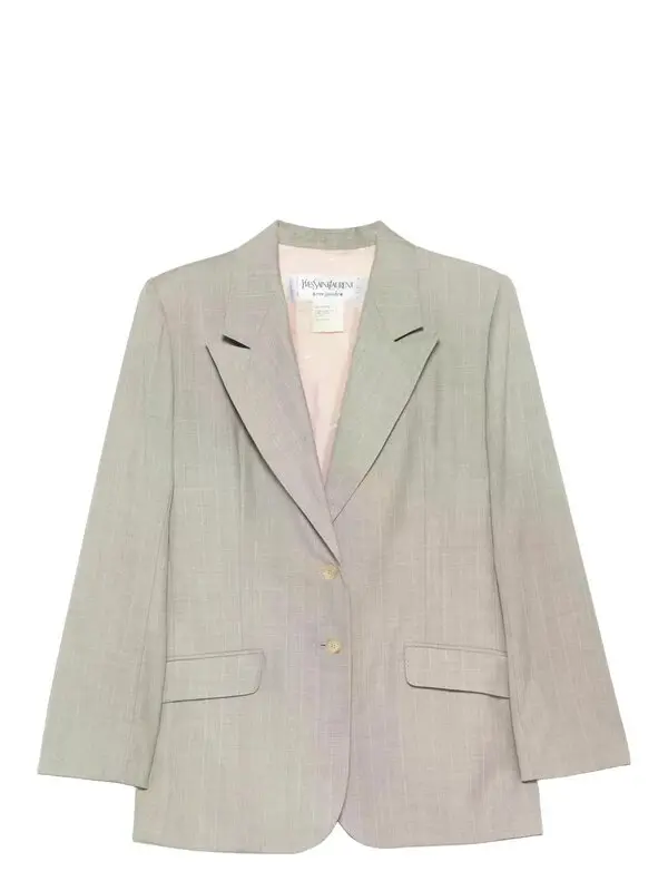 Saint Laurent Pre-owned Circa 2000s Wool Blazer - Grey
