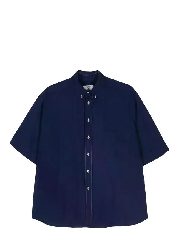 Valentino Garavani 2000s Vlogo-embroidery Shirt - Blue