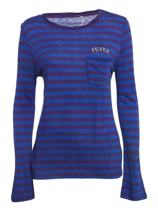 Zadig&Voltaire Striped Long-sleeve T-shirt - Blue