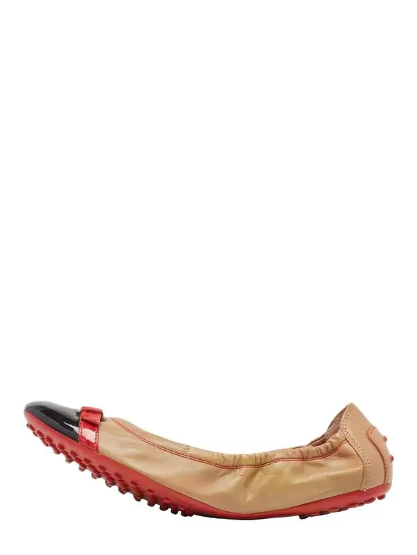 TOD'S Scrunch Ballet Flats - Brown