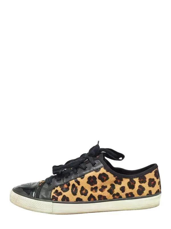 Tory Burch Marin Ocelot Sneakers - Black