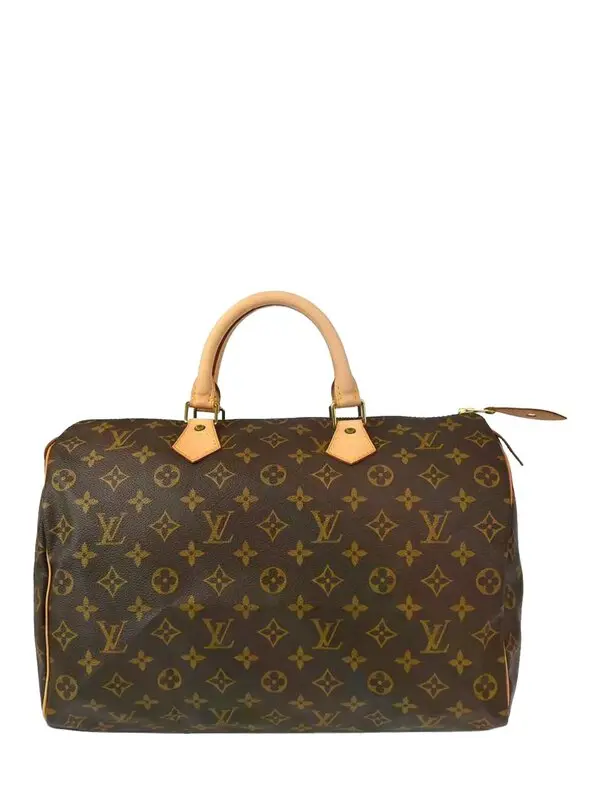 LOUIS VUITTON 1997 Monogram Speedy 35 Handbag - Brown