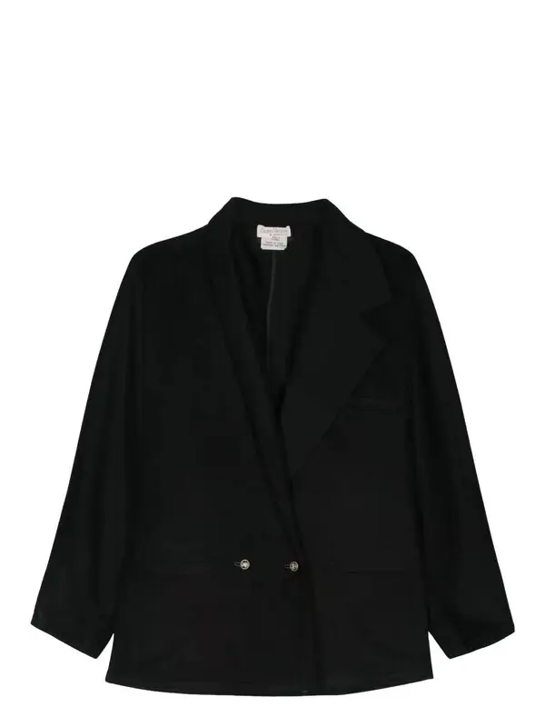Versace 1980s Asymmetric Jacket - Black