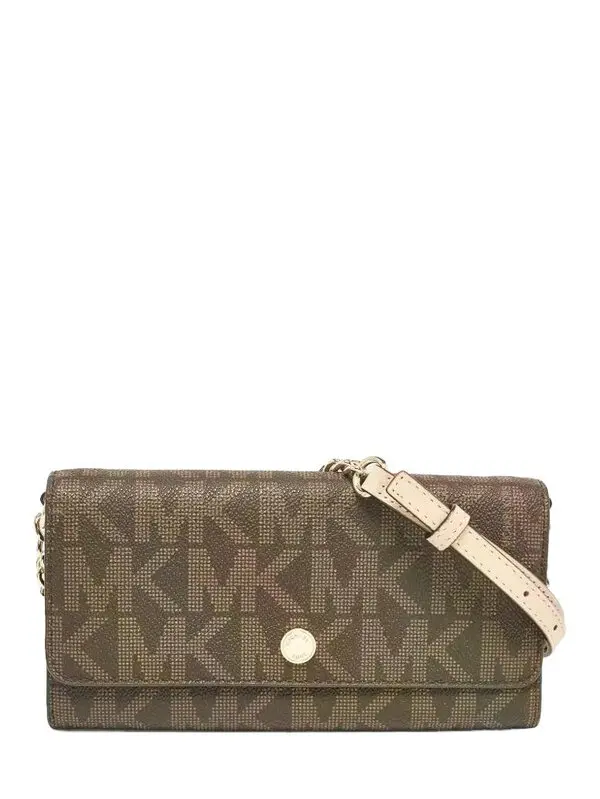 Michael Kors Monogrammed Clutch Bag - Brown