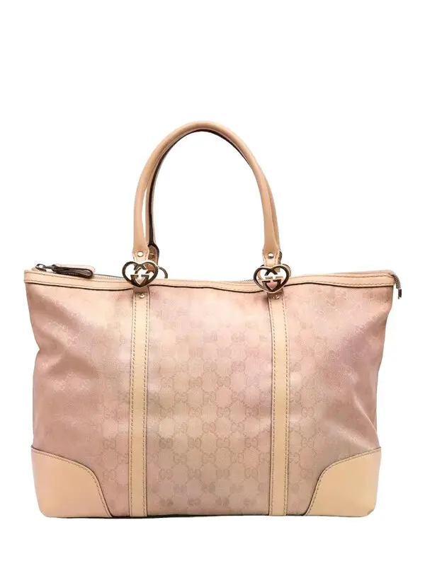 Gucci Gg Metallic Canvas Lovely Tote Bag - Pink