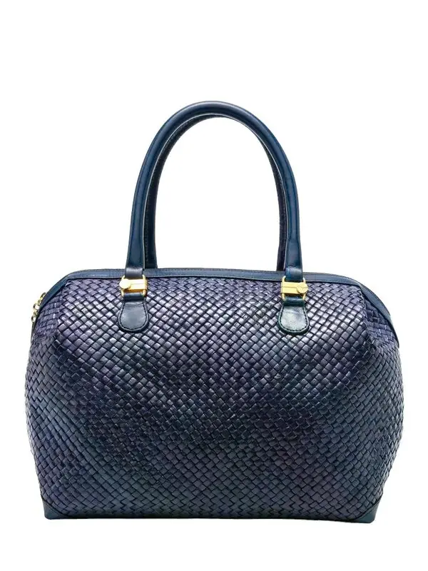 FERRAGAMO 1990s Leather Tote Bag - Blue