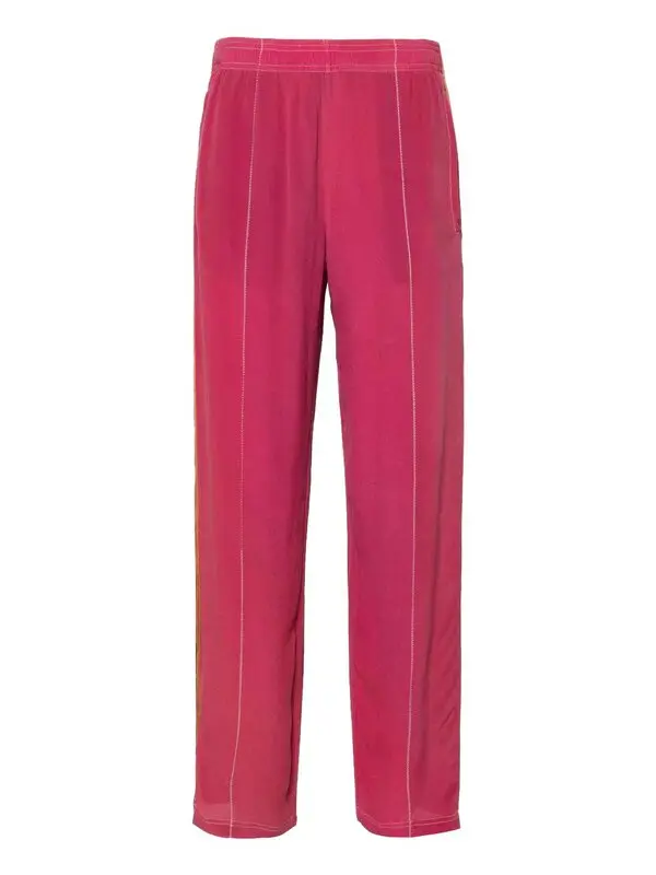 Gucci 2000s Side-stripe Straight-leg Trousers - Pink