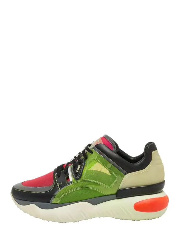 Fendi Colour-block Chunky Sneakers - Green