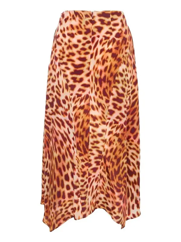 Stella McCartney Leopard-print Midi Skirt - Pink